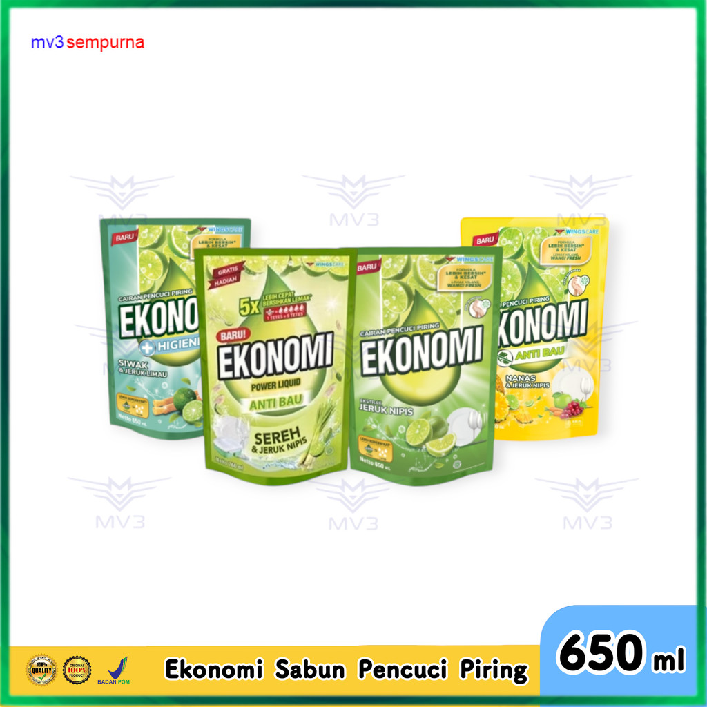 Jual EKONOMI Sabun Pencuci Piring Jeruk Nipis 650mL - 755mL | Varian ...