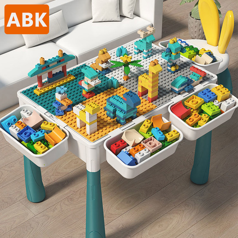 Jual AH67RE Mainan Meja Multifungsi Mainan Building Block Meja Belajar ...