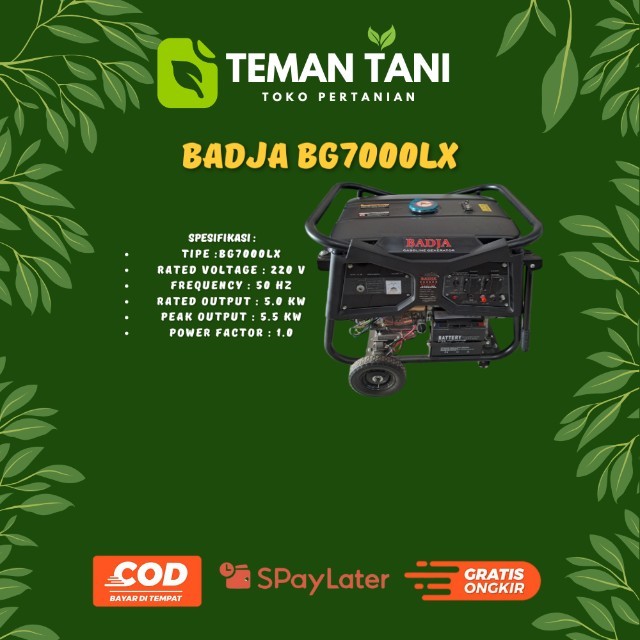 Jual GENSET BADJA BG 7000 LX 13HP/GENERATOR/MESIN GENSET/MESIN ...