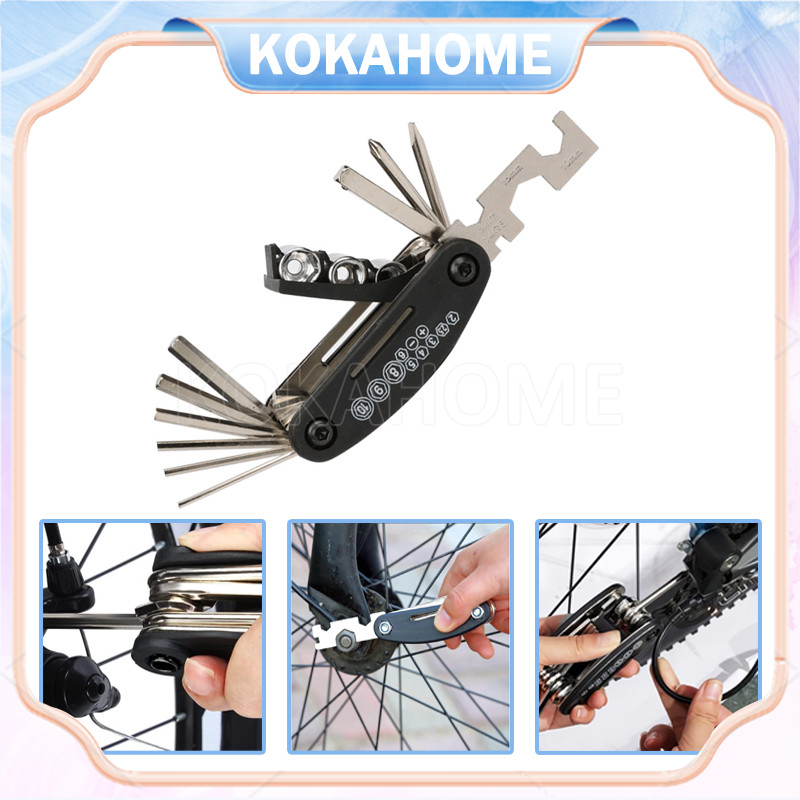 Jual kunci sepeda set shock sepeda tools serbaguna/obeng 16 in 1 kunci ...