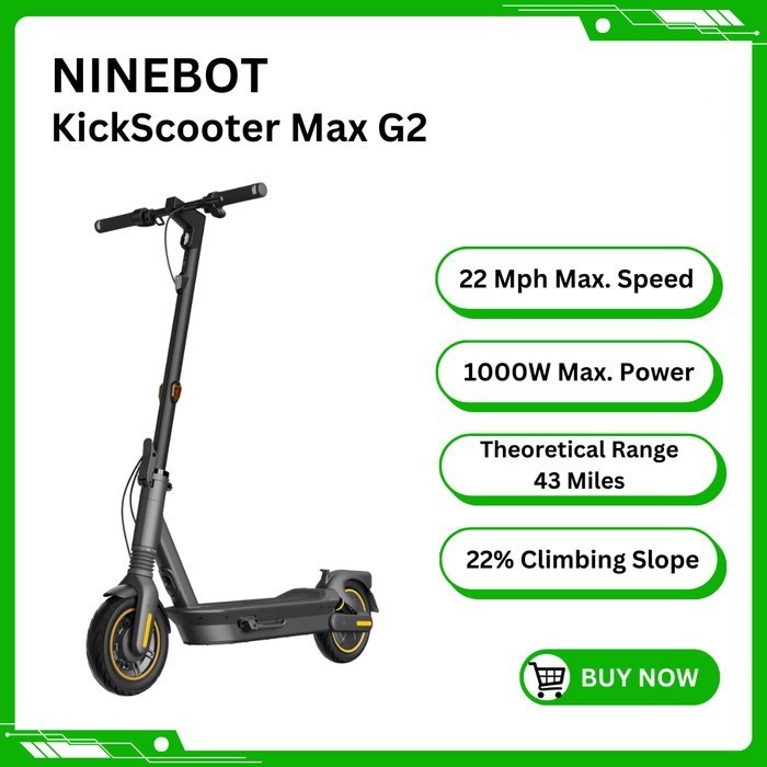 Jual Ninebot KickScooter Max G2 by Segway Electric Scooter 1000W Max ...