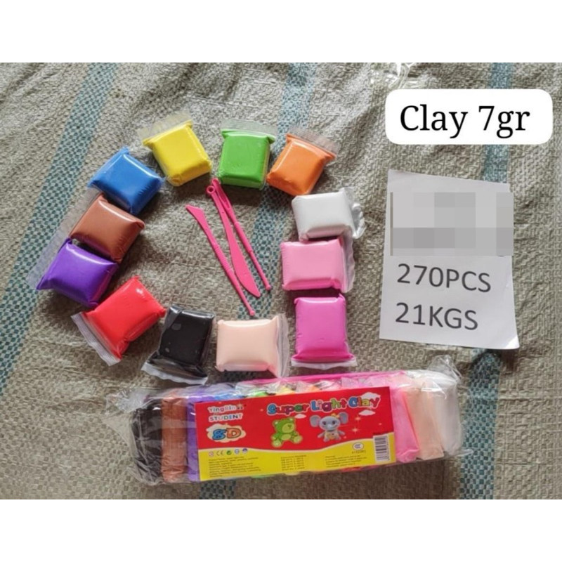Jual SGB [1 SET 12PCS] POLYMER CLAY MAGIC / MAINAN EDUKASI ANAK ISI 12 ...