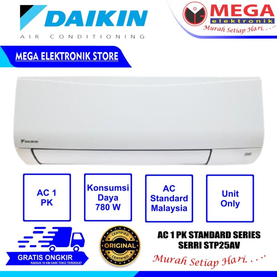 Jual AC DAIKIN MALAYSIA 1 PK STP25AV / STP 25 AV / STP-25AV STANDRD ...