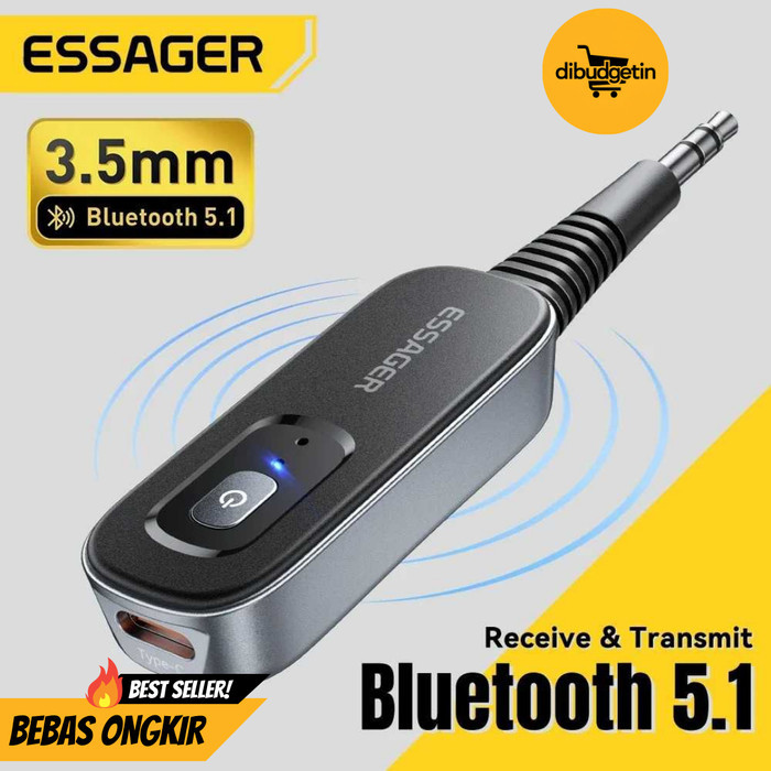 Jual ESSAGER Bluetooth Adapter 2in1 Transmitter Receiver 5.1 AUX 3.5mm ...