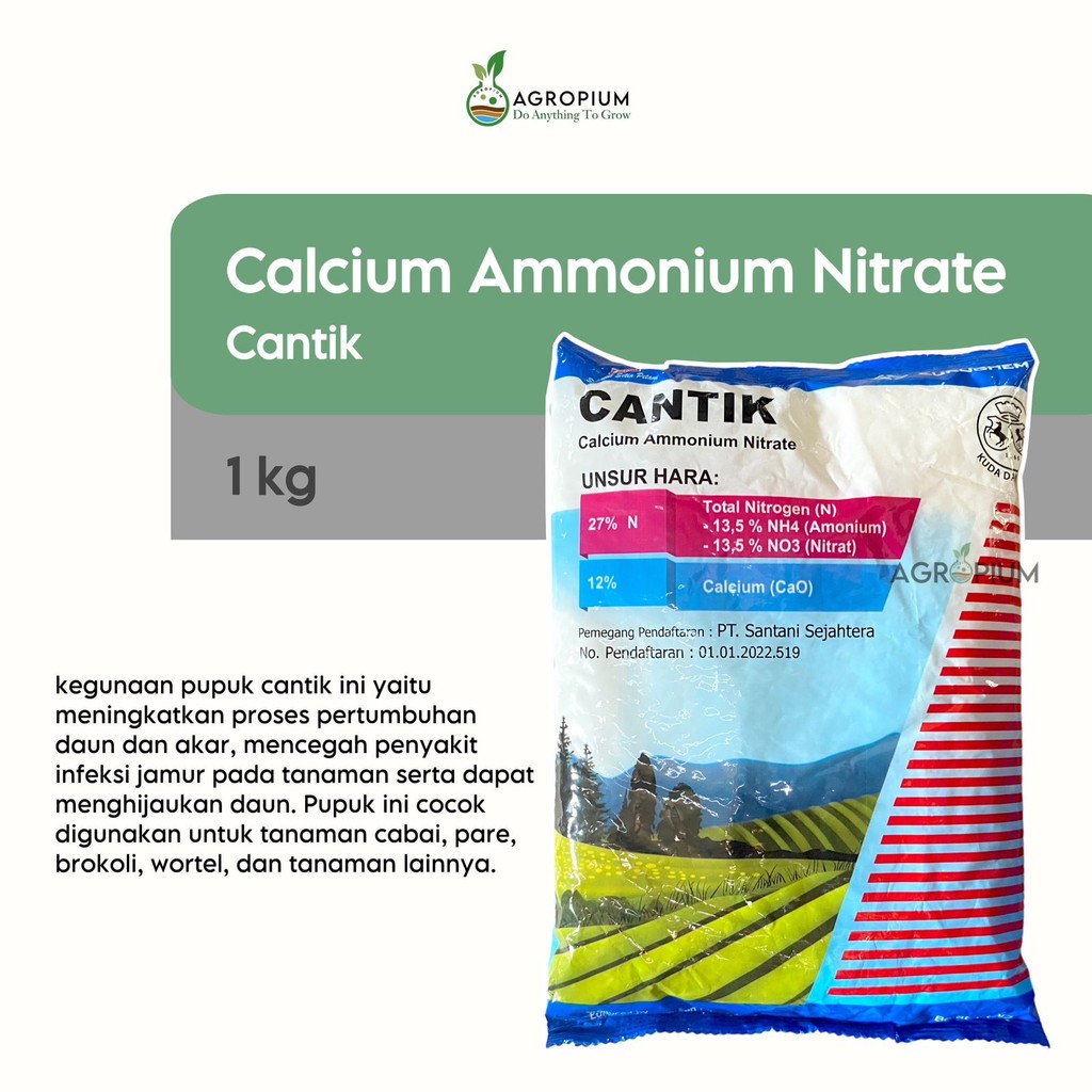 Jual Pupuk CANTIK 1 Kg Calsium Amonium Nitrat Kemasan Asli Pabrik ...
