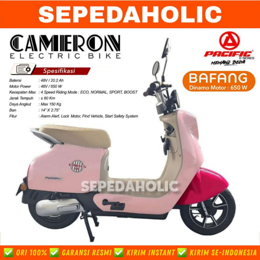 Jual Sepeda Listrik PACIFIC CAMERON / CAMERON PRO 650 Watt 20 AH / VENTURA R5 Electric Bike ...