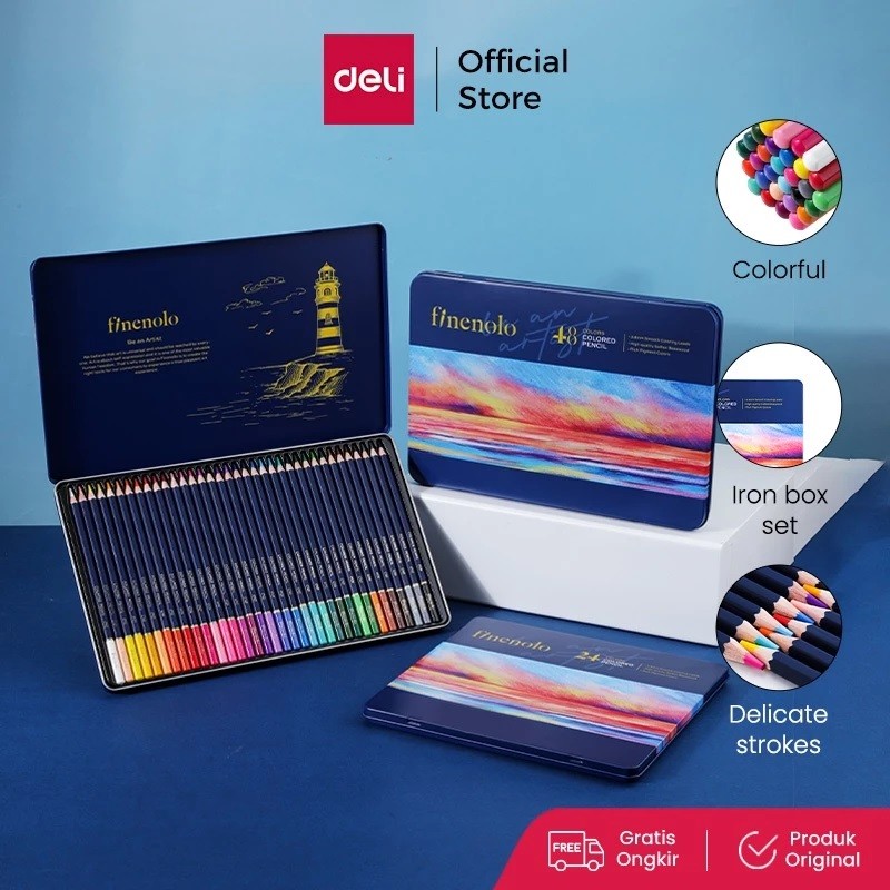 Jual Pensil Warna Deli Finenolo 24 36 48 72 Warna Teknologi Hybrid ...