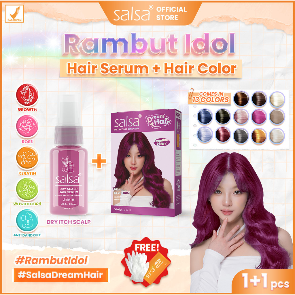 Jual [BUY 1 GET 2] SALSA Paket Rambut Idol - Hair Color & Hair Serum ...