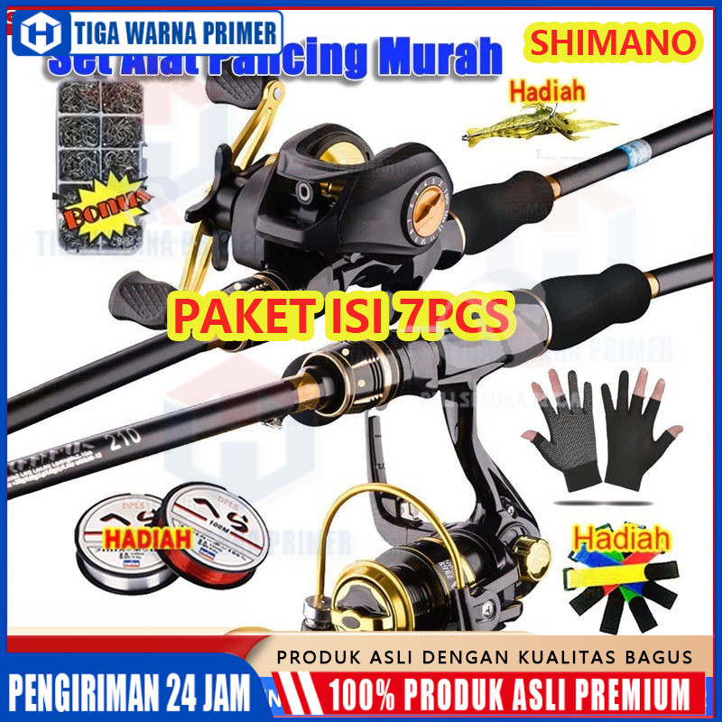 Jual shimano Pancing 1 Set Lengkap Kuat/Joran Pancing Kuat 50kg/Joran Pancing 1 Set Reel Besi ...