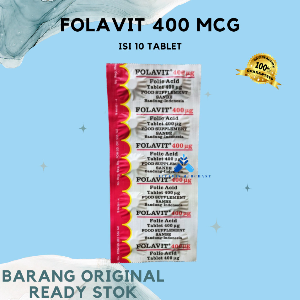 Jual FOLAVIT 400MG 1 STRIPS ISI 10 TABLET - vm2 | Shopee Indonesia