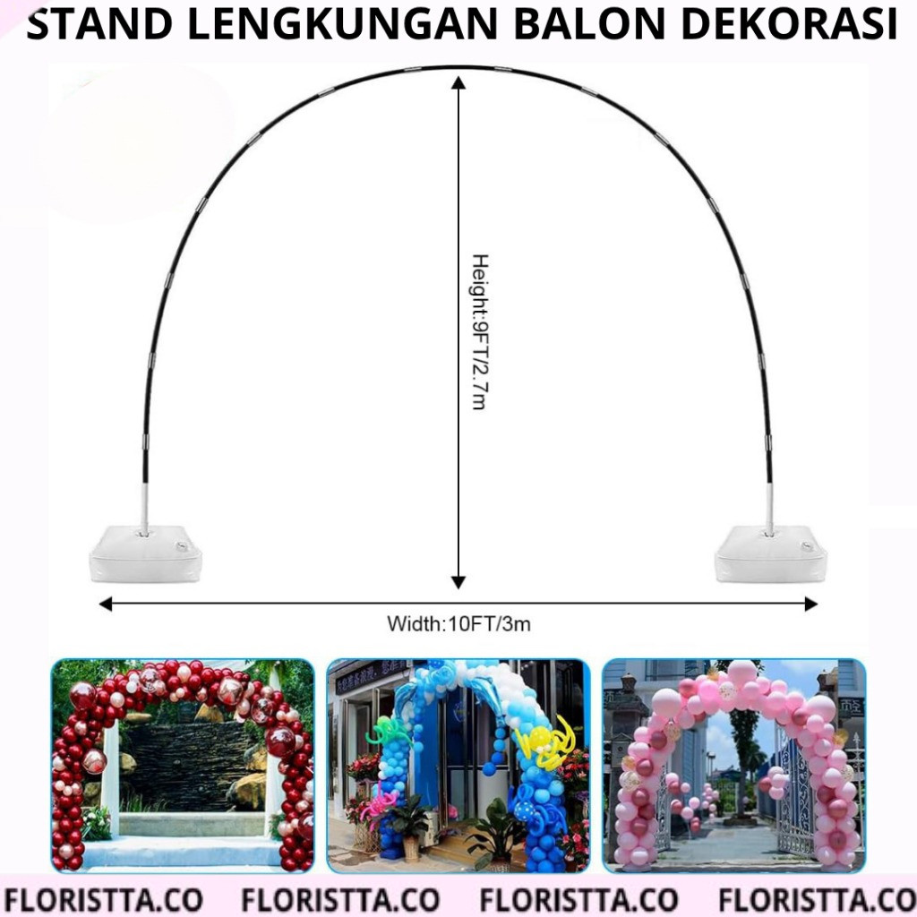 Jual Standing gate ballon lengkung tiang dekorasi balon out dor ...
