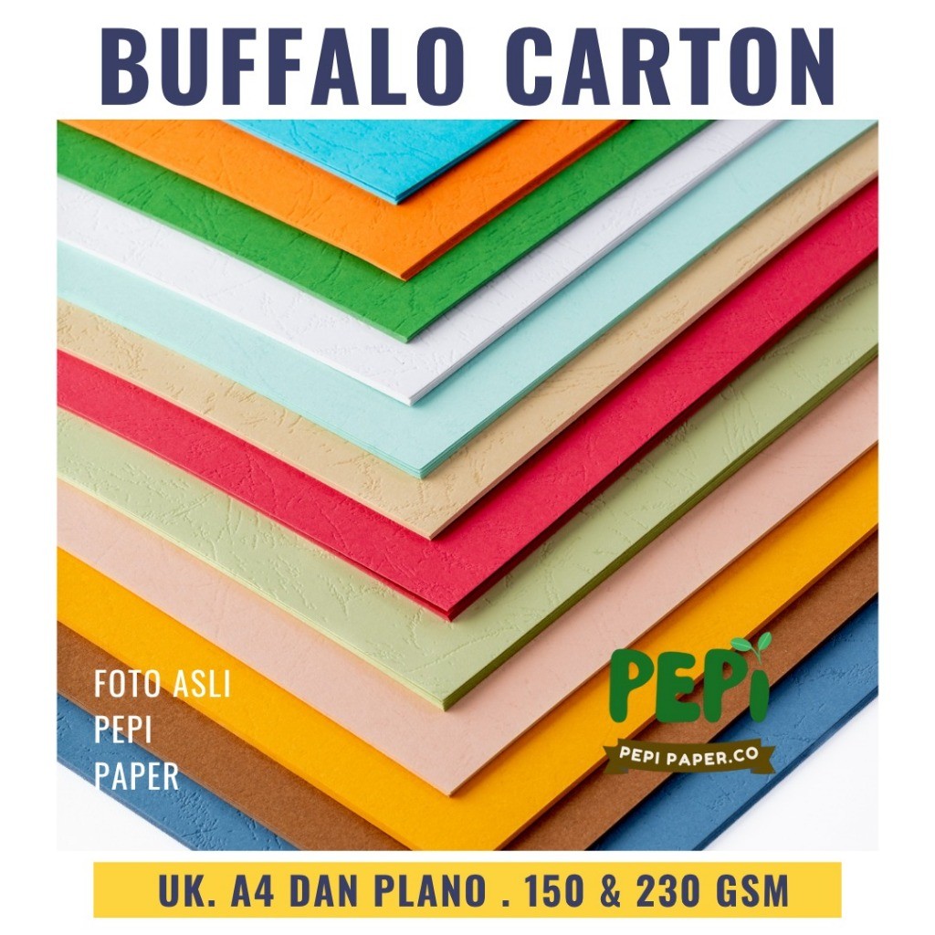Jual [ 5 Lembar ] Kertas Buffalo Carton A4 150 & 230 GSM & [ 1 Lembar ...