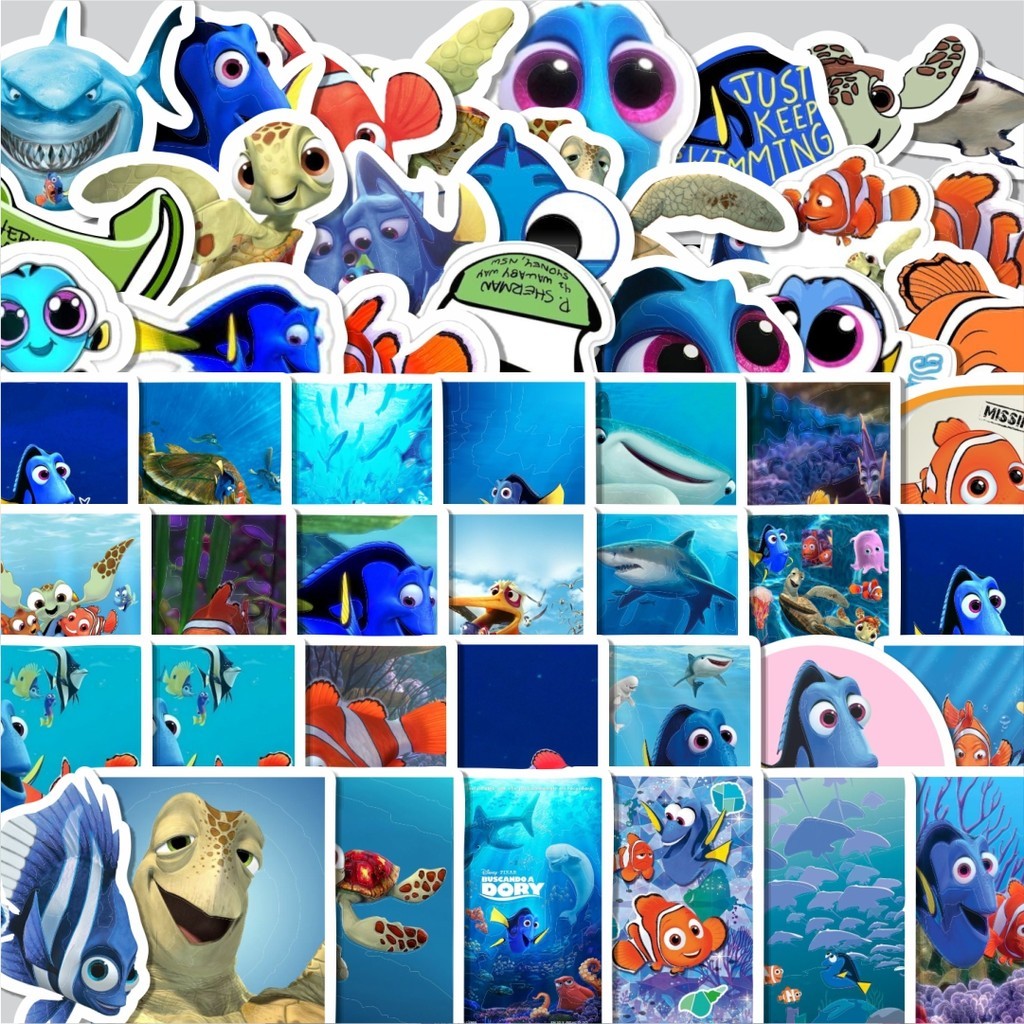 Jual Stiker Cutting Pack Stiker Ikan Nemo Isi 100Pcs Series Aesthetic ...
