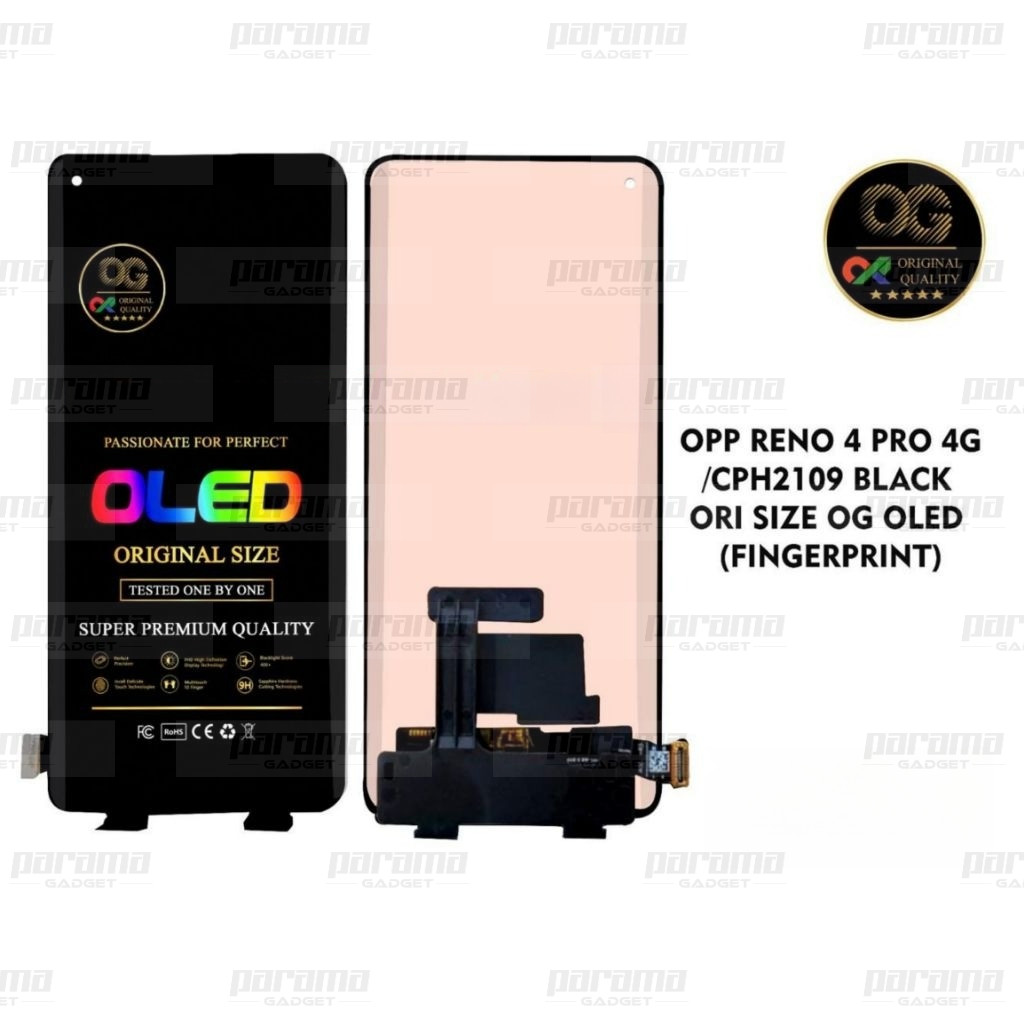 Jual LCD OPPO RENO 4 PRO 4G CPH2109 TOUCHSCREEN OLED FINGERPRINT BLACK ...