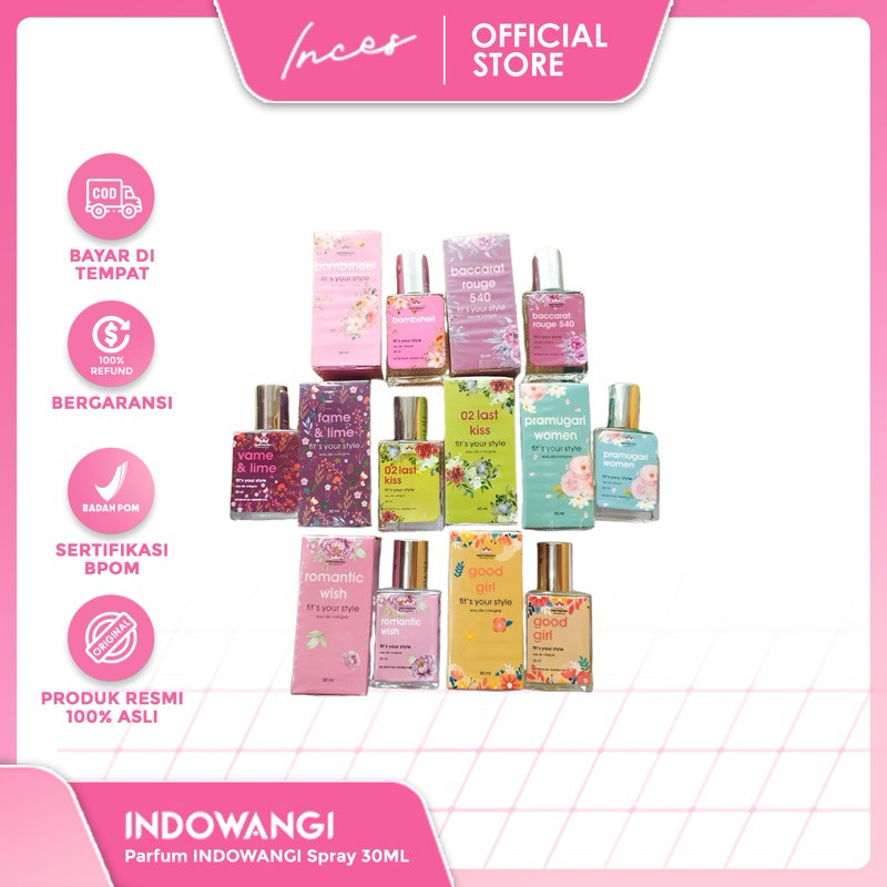 Jual 𝓳𝓮𝓵𝓲𝓽𝓪 - PARFUM INDOWANGI SPRAY 30ML BACCARAT ROUGE 540/GOOD GIRL ...