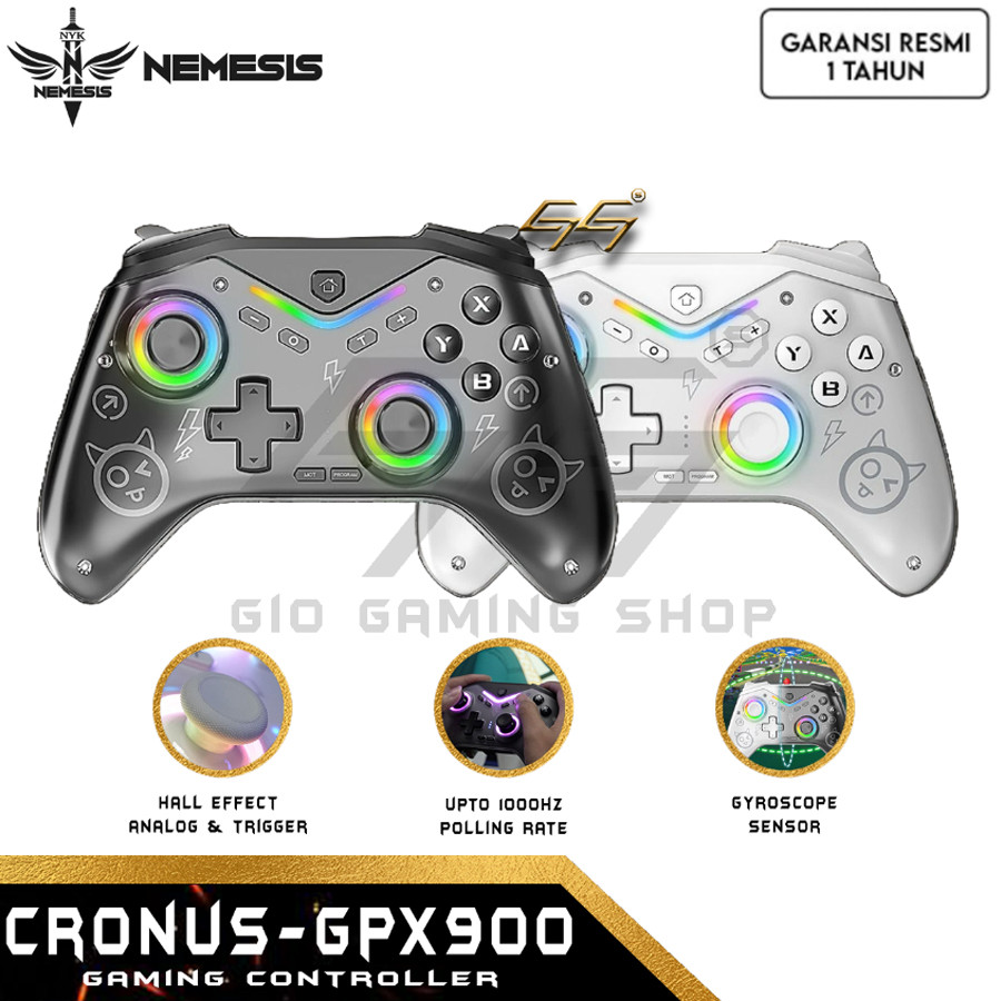 Jual Gamepad Wireless NYK Nemesis CRONUS GPX900 GPX 900 Hall Effect ...