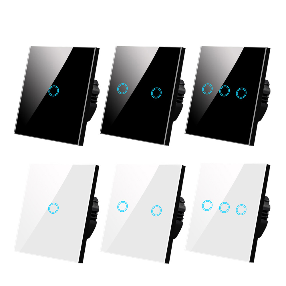 Jual Szaoju EU Touch Switch AC100-240V Led backlight Panel Tempered ...