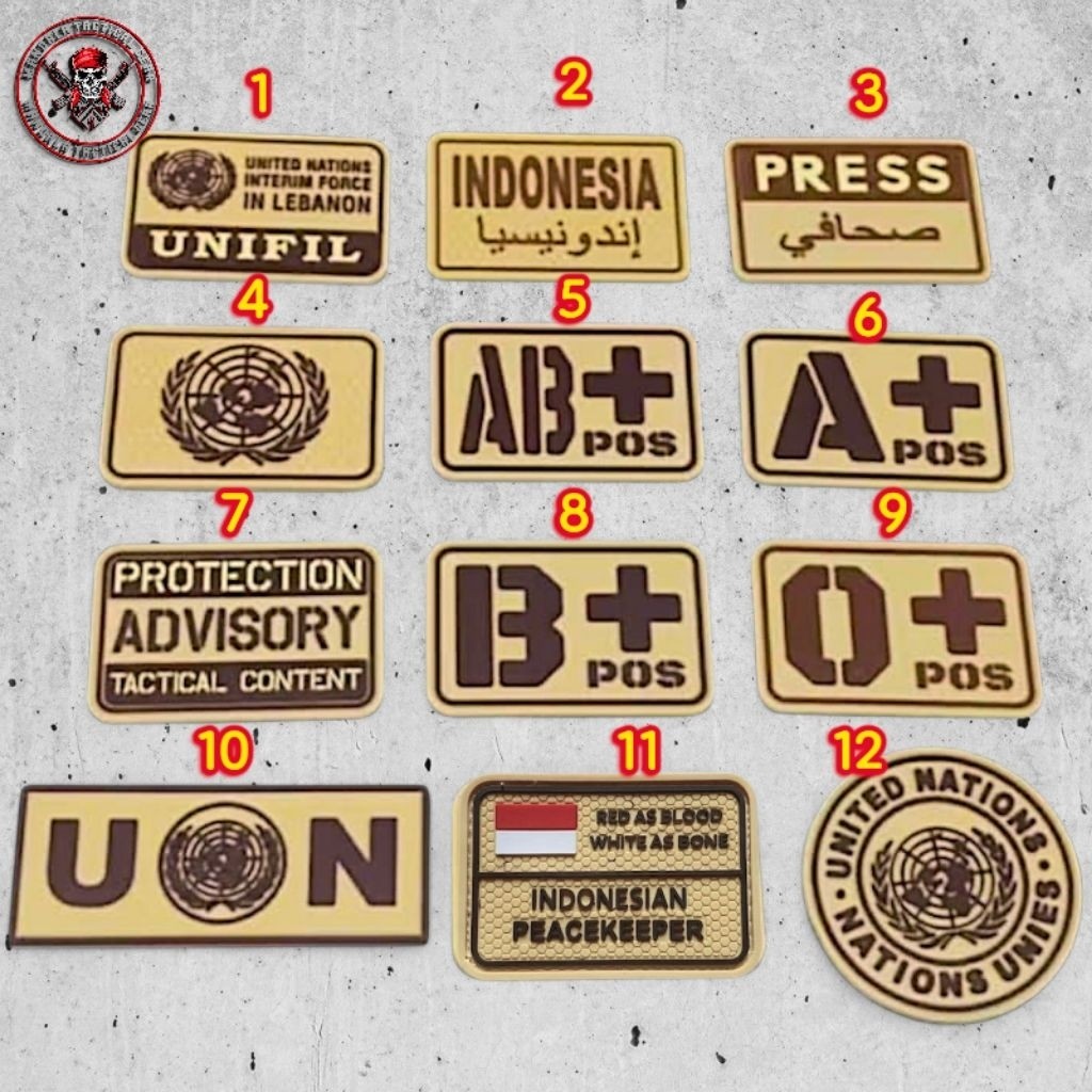 Jual patch Rubber Tan PBB | patch Rubber unifil | Patch Rubber UN kreem ...