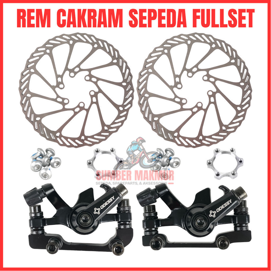Jual REM CAKRAM DISCBRAKE FULLSET KALIPER ADAPTOR ROTOR PIRINGAN SEPEDA ...