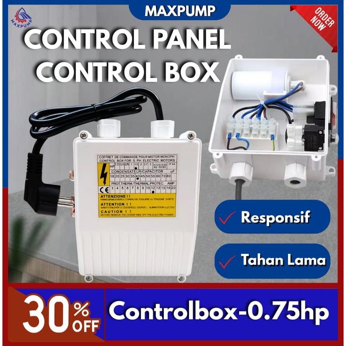 Jual MAXPUMP control box-0.75hp Kontrol Box Pompa Air Satelit ...