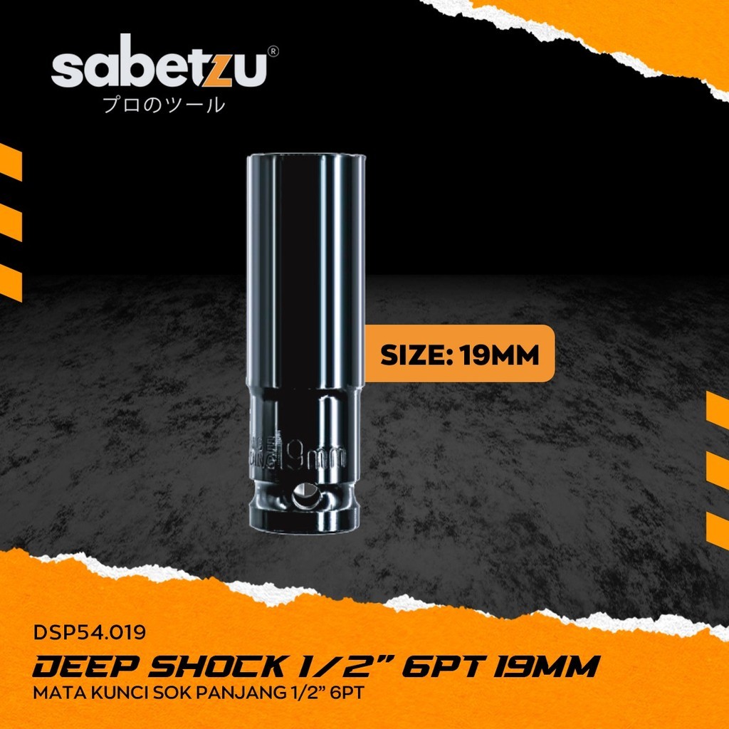 Jual Sabetzu Mata Deep Impact Socket 1/2" 6PT 19mm Satuan - Mata Shock ...