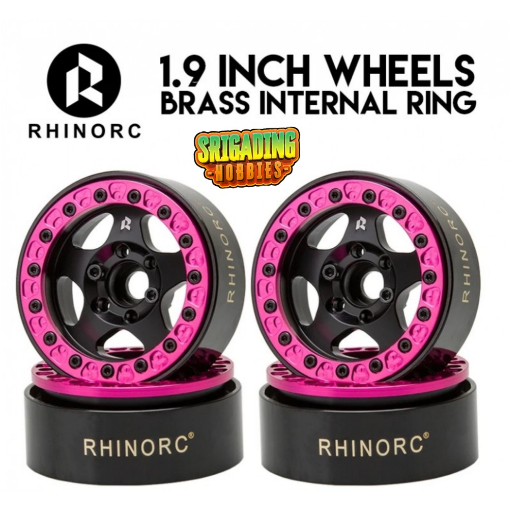 Jual RhinoRC Velg Beadlock 1.9 Inch Narrow Brass Internal Wheel Rims ...