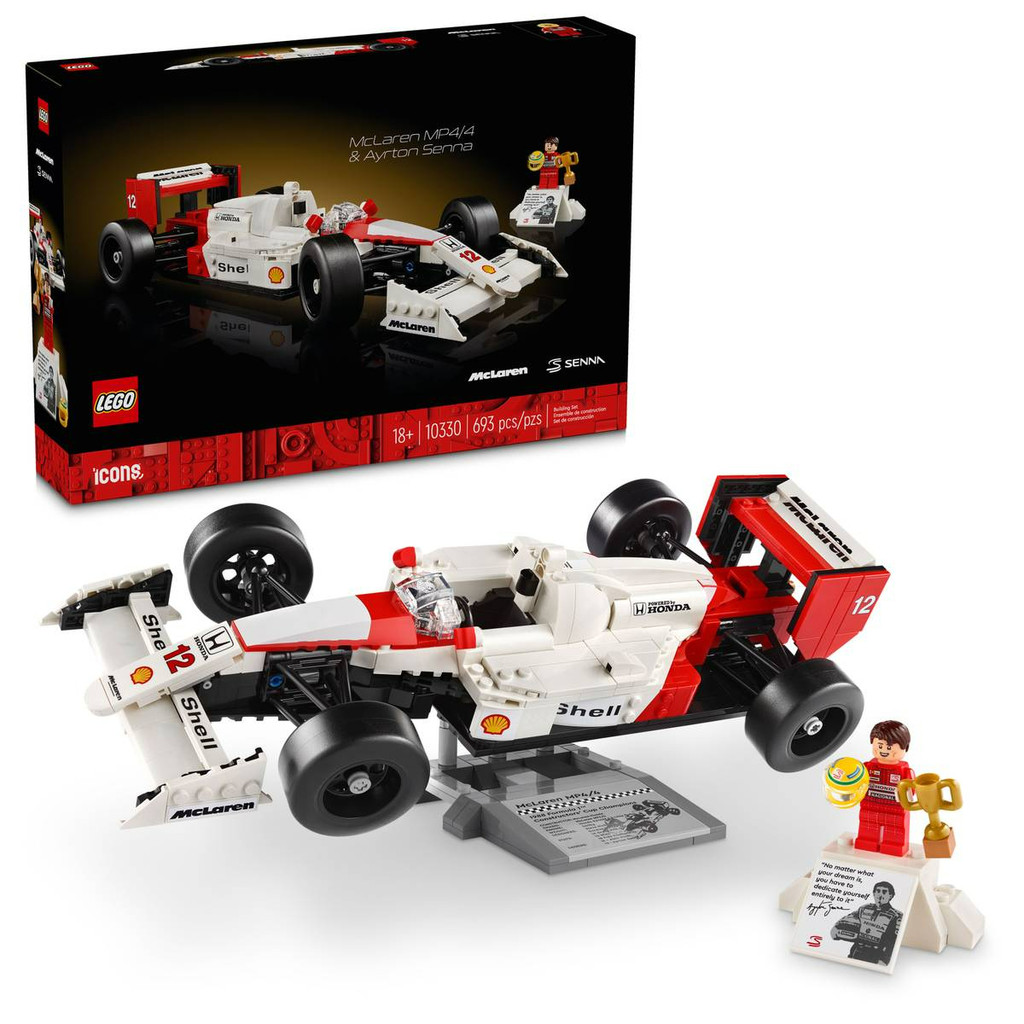 Jual LEGO Icons McLaren MP4/4 & Ayrton Senna Minifigure Model Car Kit ...