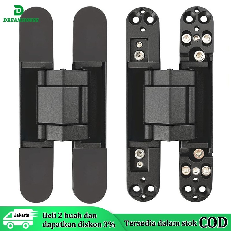 Jual 1Set Engsel Tanam Pintu Invisible Hinges Engsel Door Hinge Dengan ...