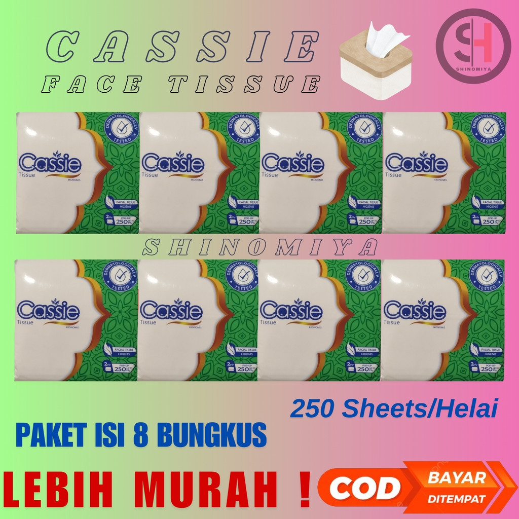 Jual CASSIE POP-UP TISSUE PAKET 8: KELEMBUTAN DAN KEBERSIHAN MAKSIMAL ...