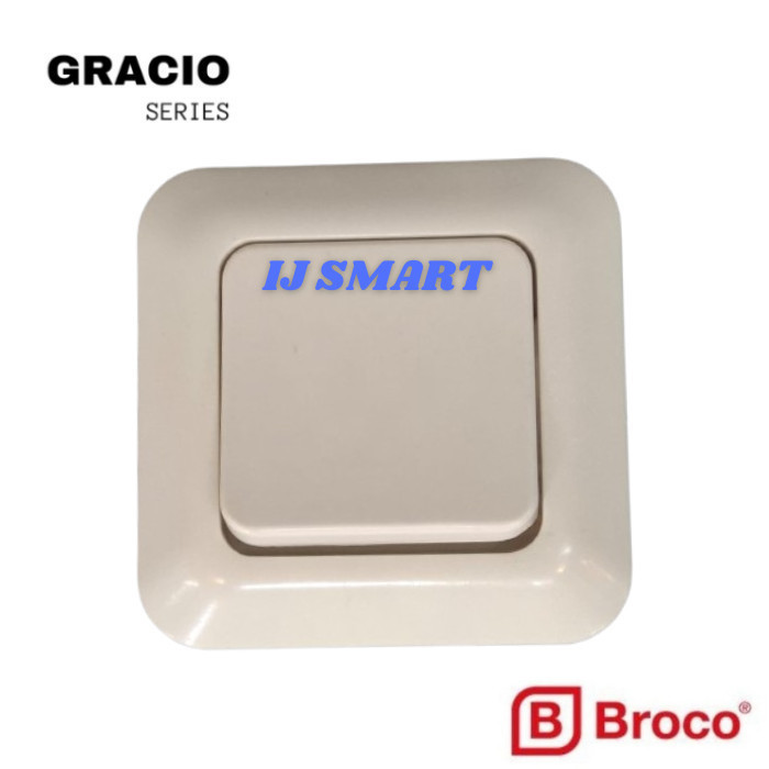 Jual Saklar Engkel/Single 1 Gang Broco Gracio 4161-11 Cream | Shopee ...
