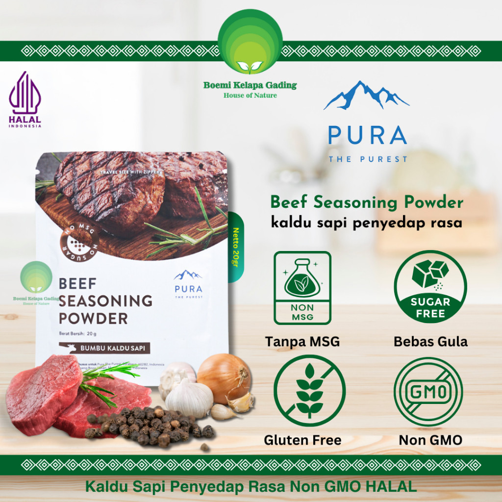 Jual Beef Seasoning Powder Kaldu Sapi Asli Bumbu Penyedap Masakan 20 ...