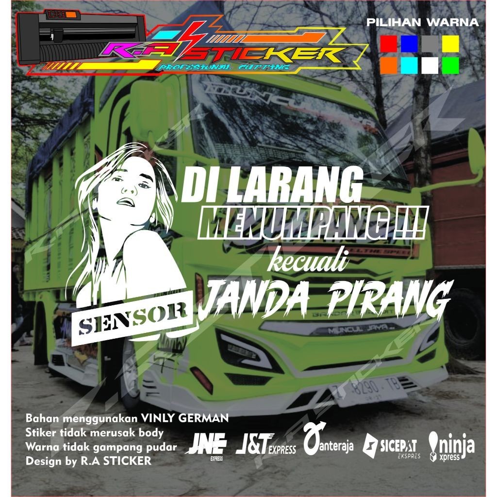 Jual STIKER KACA SAMPING TRUK ALL TIPE STIKER CUTTING DI LARANG ...
