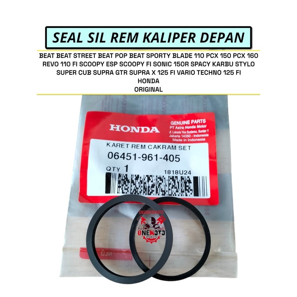 Jual ORIMOTO - SEAL SEAL SIL REM KALIPER DEPAN BEAT STREET BEAT POP SPORTY BLADE 110 PCX 150 160 ...