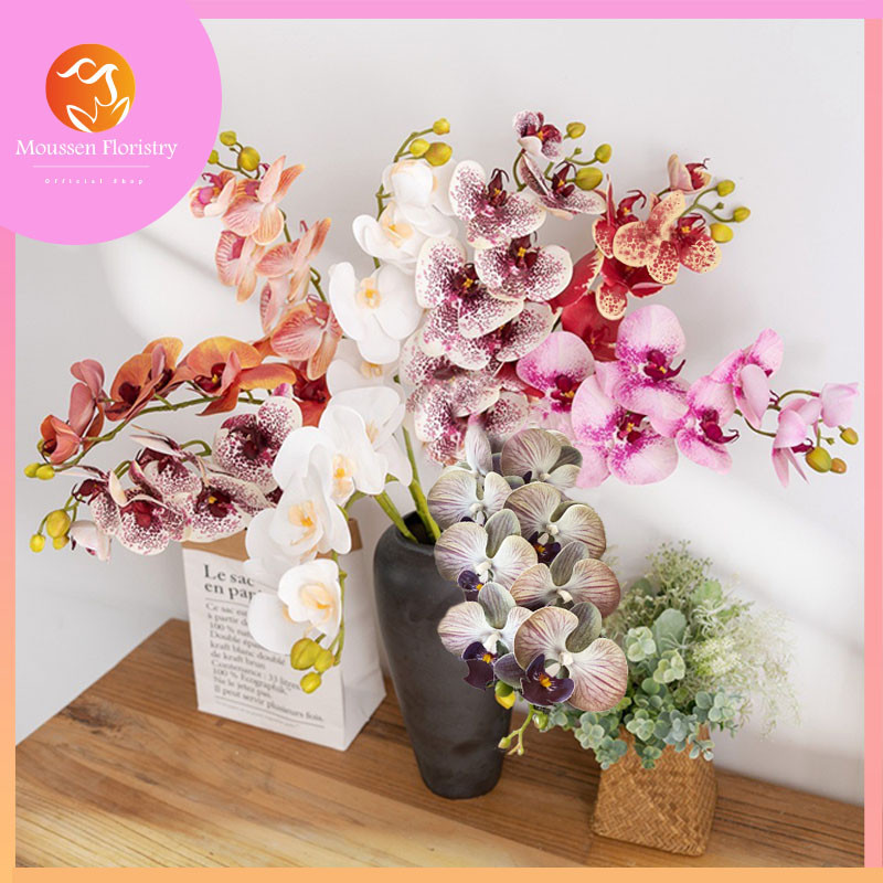 Jual 104cm 3D 9 Bunga Di Dahan Anggrek Artificial Bunga Buatan Bunga ...