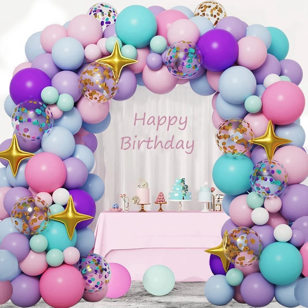 Jual Set Balon Warna-warni Bintang Unicorn Pelangi Dekorasi Pesta Ulang ...