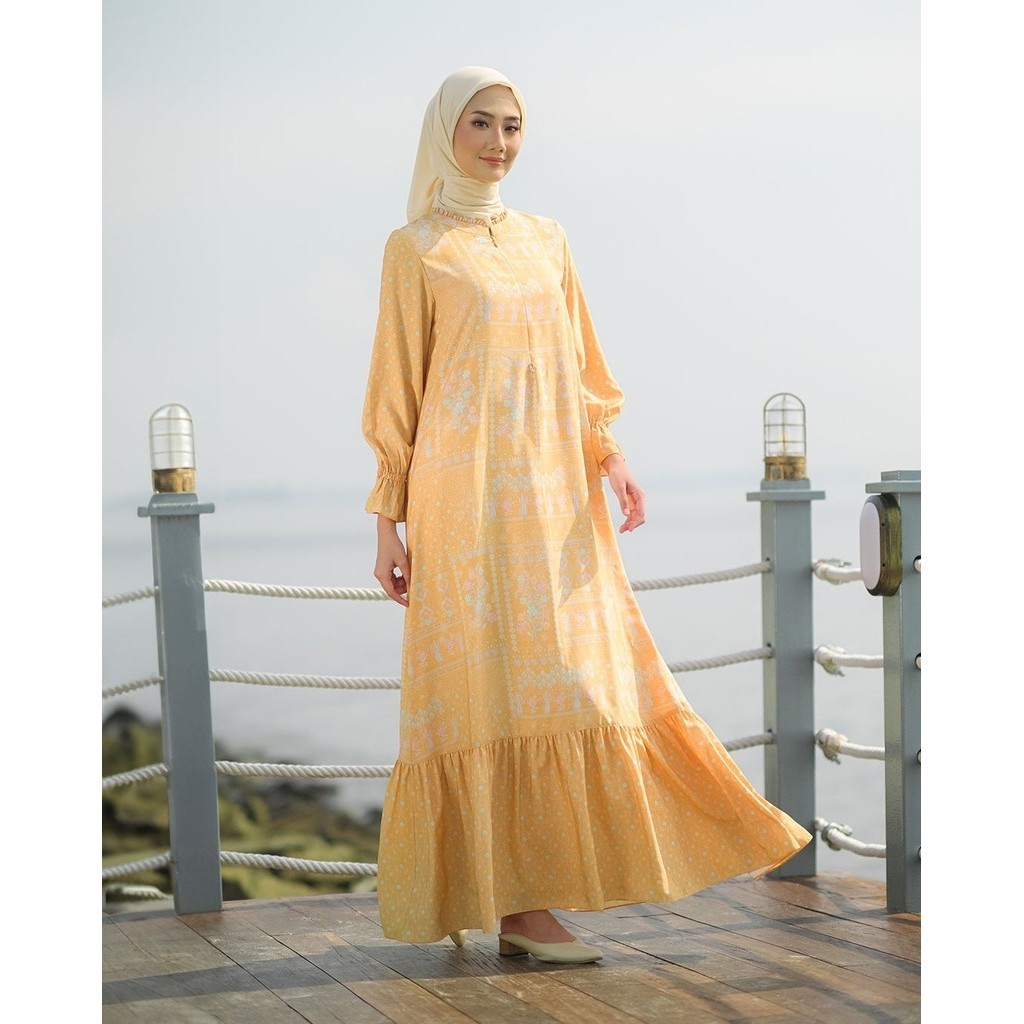 Jual Muda Official Rafaila Dress - Marigold | Shopee Indonesia