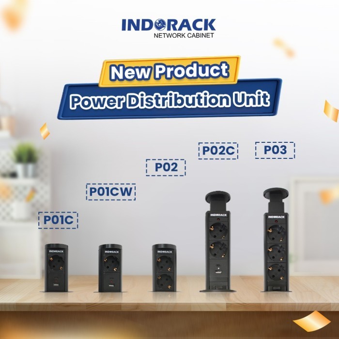 Jual Indorack colokan tanam meja power socket P01C PDU Power Socket ...