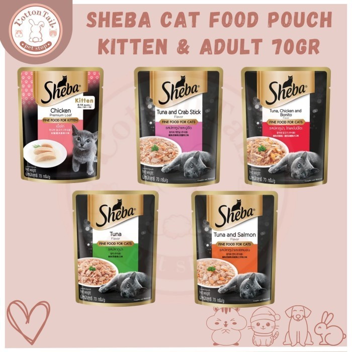 Jual SHEBA WET CAT FOOD ADULT & KITTEN POUCH 70gr - Makanan Kucing ...