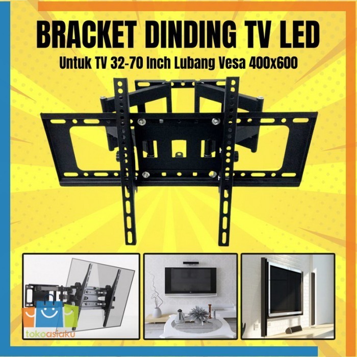 Jual Bracket Dinding TV Monitor LED LCD Vesa 400x600 Ukuran TV 32-70 ...