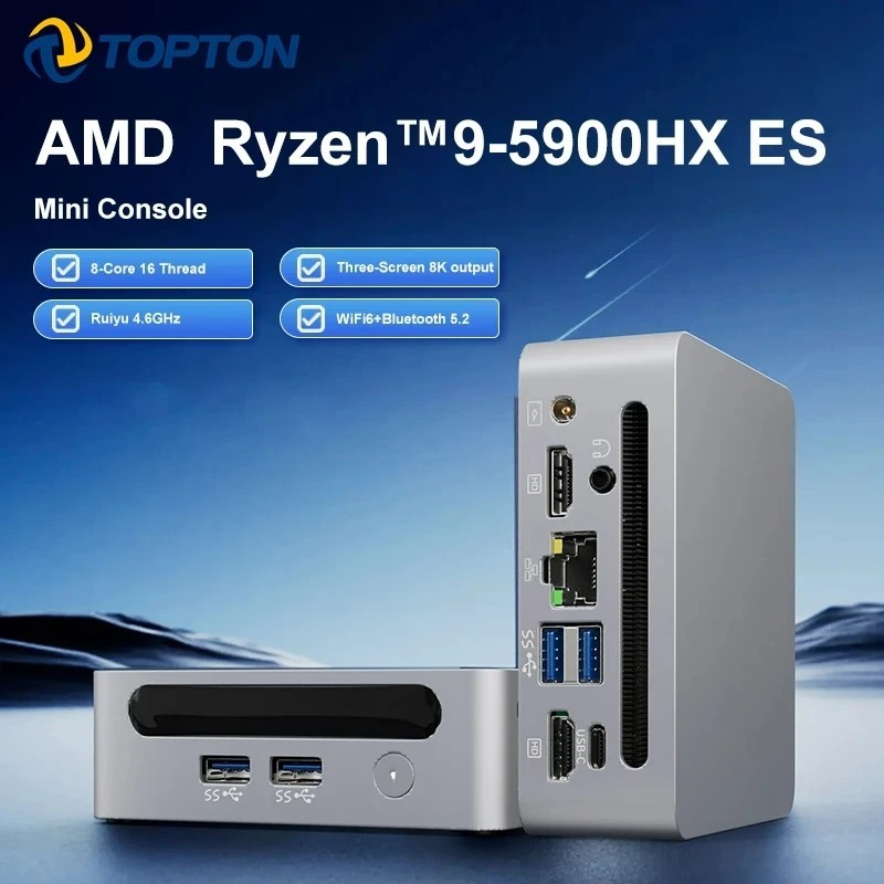 Jual 2024 Cheap Mini PC AMD Ryzen 9 5900HX ES 5800H ES Windows 11 DDR4 ...