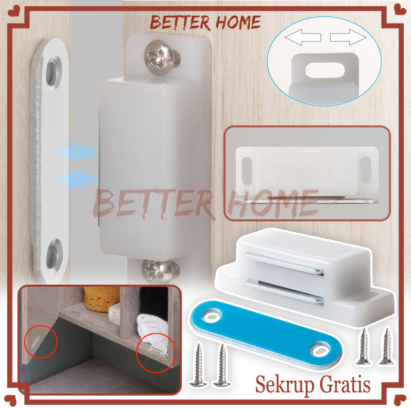 Jual Magnet Pintu Kayu/Magnetic Door Stopper Pintu Laci Lemari/Penutup ...