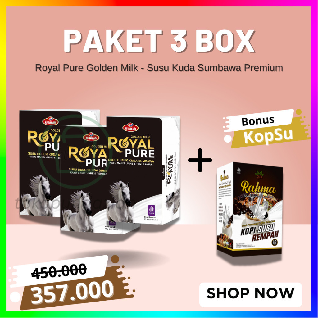 Jual [PAKET 3 BOX] ROYAL PURE SUSU KUDA SUMBAWA PREMIUM | Shopee Indonesia