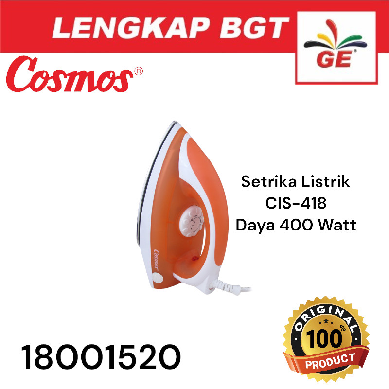 Jual COSMOS Setrika Listrik CIS-418 Iron Electric Iron, 400 Watt ...