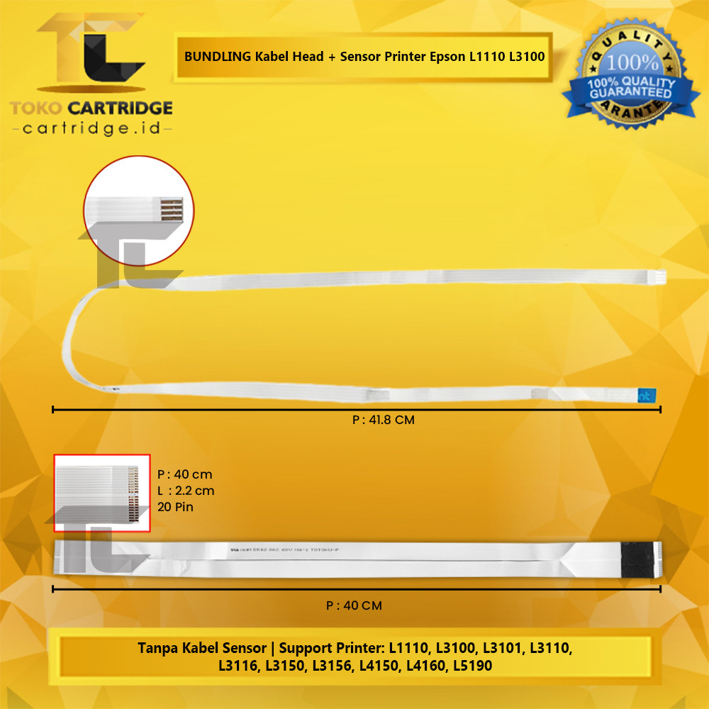 Jual SET Kabel Printhead + Sensor Epson L1110 L1210 L3110 L3210 L3150 ...