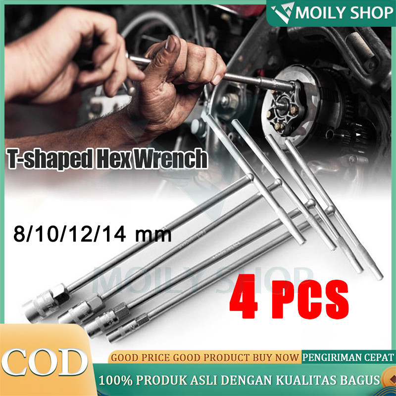 Jual Kunci T 8/10/12/14 mm Kunci pas soket perbaikan T-Type Wrench Kunci Sok Sock Socket ...