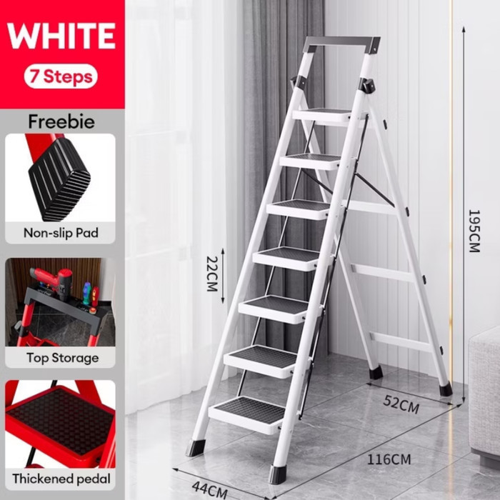Jual tangga 7 step lipat tangga lipat household steel ladder tangga ...