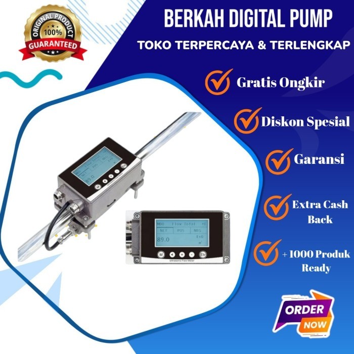 Jual Clamp On Ultrasonic Flow Meter DN15-40 Liquid Tester Flowmeter ...