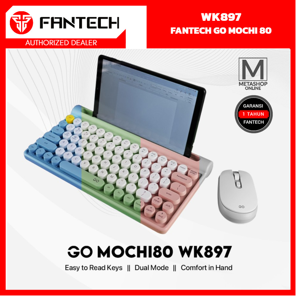 Jual Fantech GO MOCHI 80 65 Combo Set Keyboard Mouse Wireless Bluetooth ...