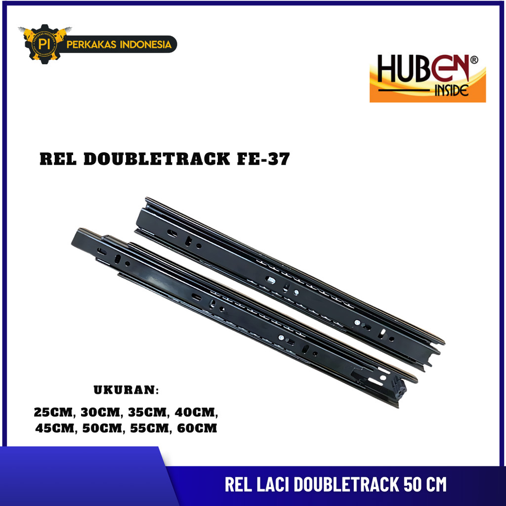 Jual Rel Laci Huben Double Track 50 Cm Bahan Besi Relling Dobel Tarik ...