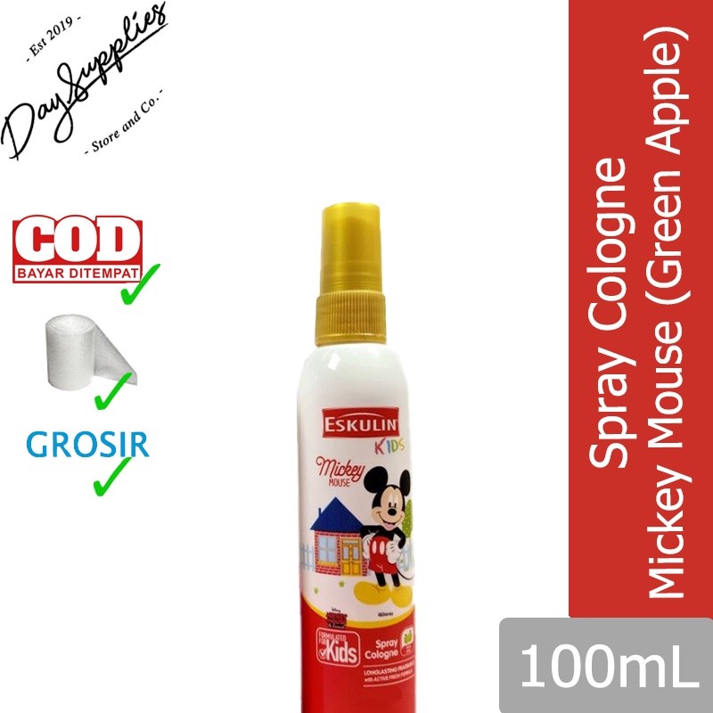 Jual Eskulin Kids Spray Cologne Mickey Mouse (GREEN APPLE) 100mL ...